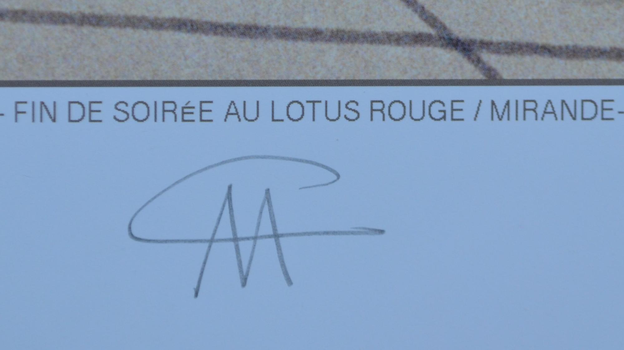 Claude MIRANDE - Fin de soirée au Lotus rouge - Sérigraphie signée ...