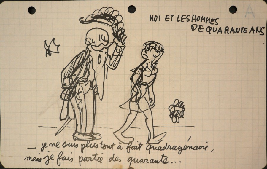 Jean EFFEL (1908-1982) - Suite de 4 dessins sur le thème de "Moi et les ...