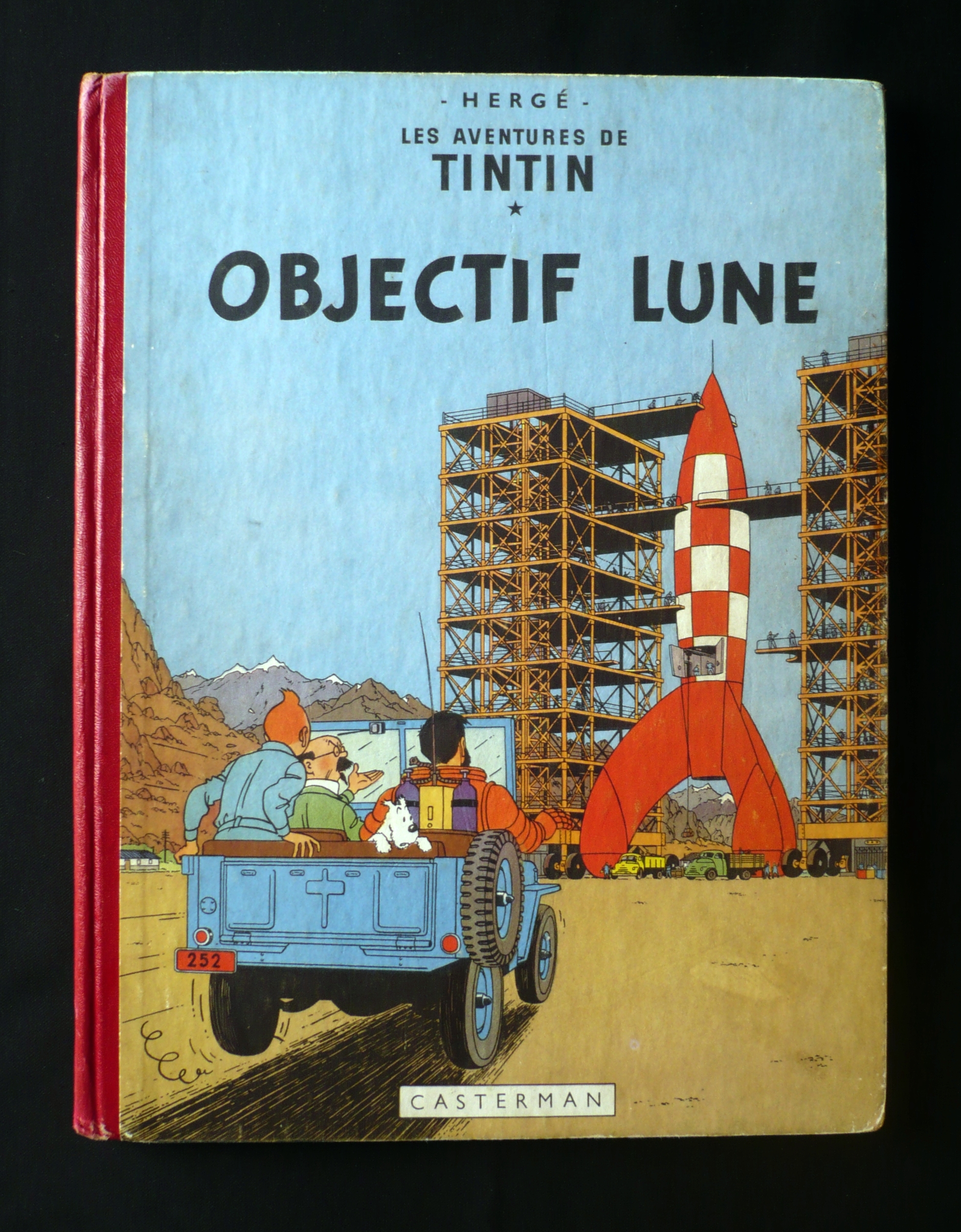 HERGÉ - Tintin "Objectif Lune", édition originale belge (4ème plat B8 ...