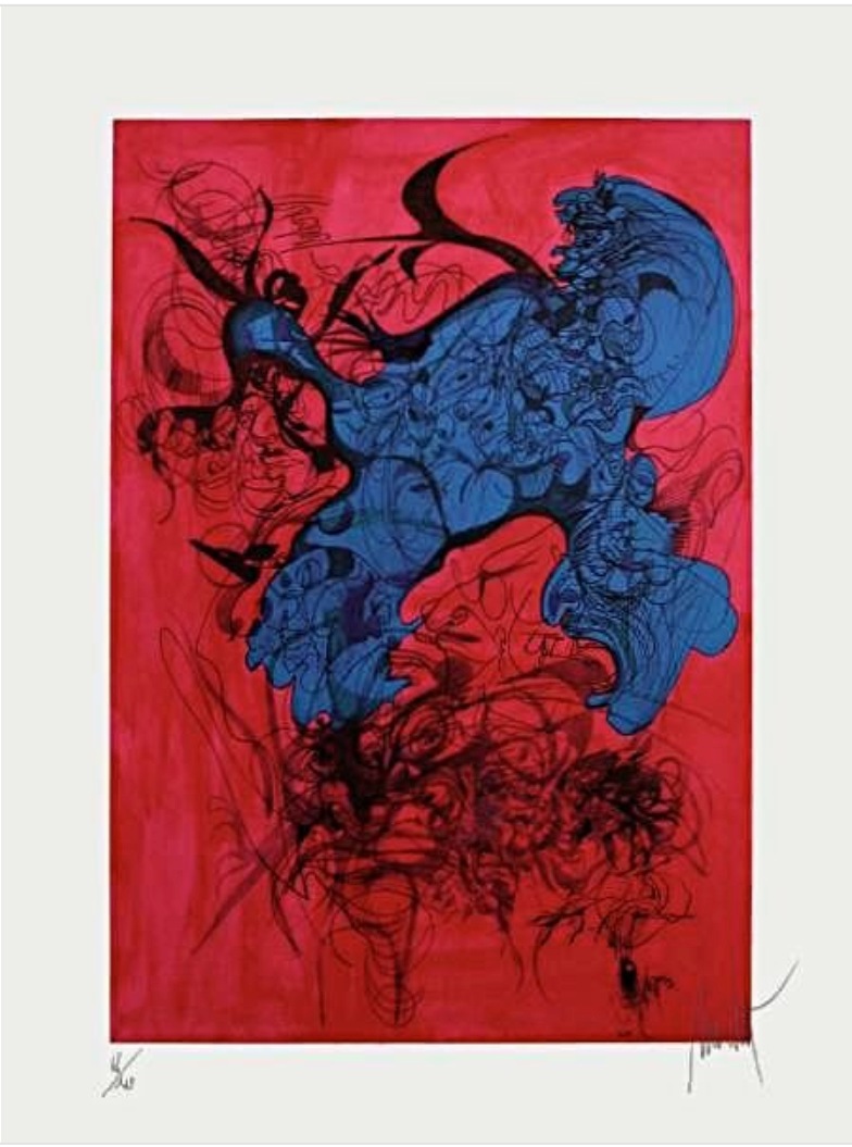 Raymond MORETTI - "Hommage à Stravinsky 2", 1971, Photolithographie ...