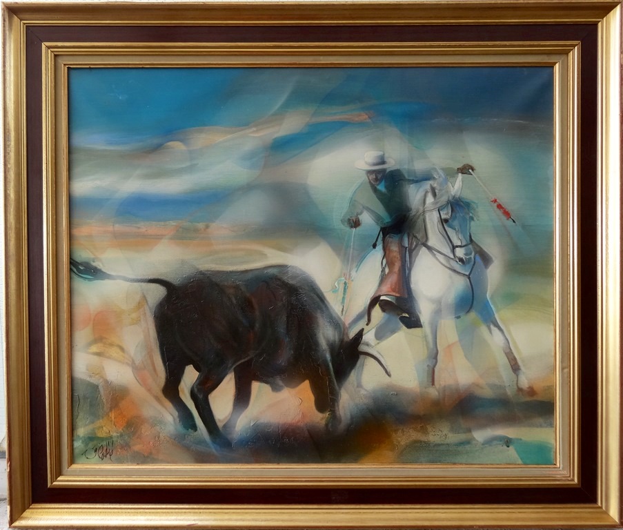 Jean-Baptiste VALADIÉ (Né en 1933) - "Tauromachie", Huile sur toile ...