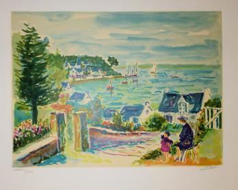 Jean-Claude PICOT - Seashore, signed and numbered lithograph ...