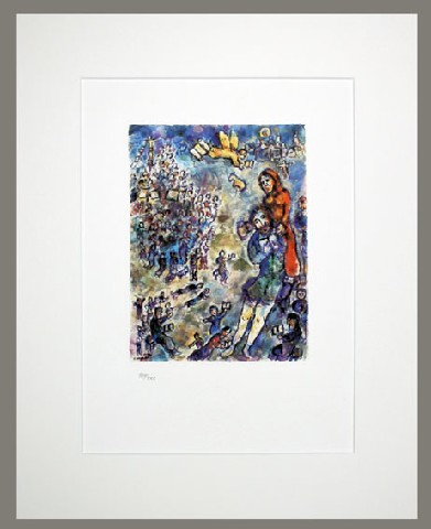 Marc CHAGALL (d'après) - Lithographie SPADEM. - Moderne Kunst - Plazzart