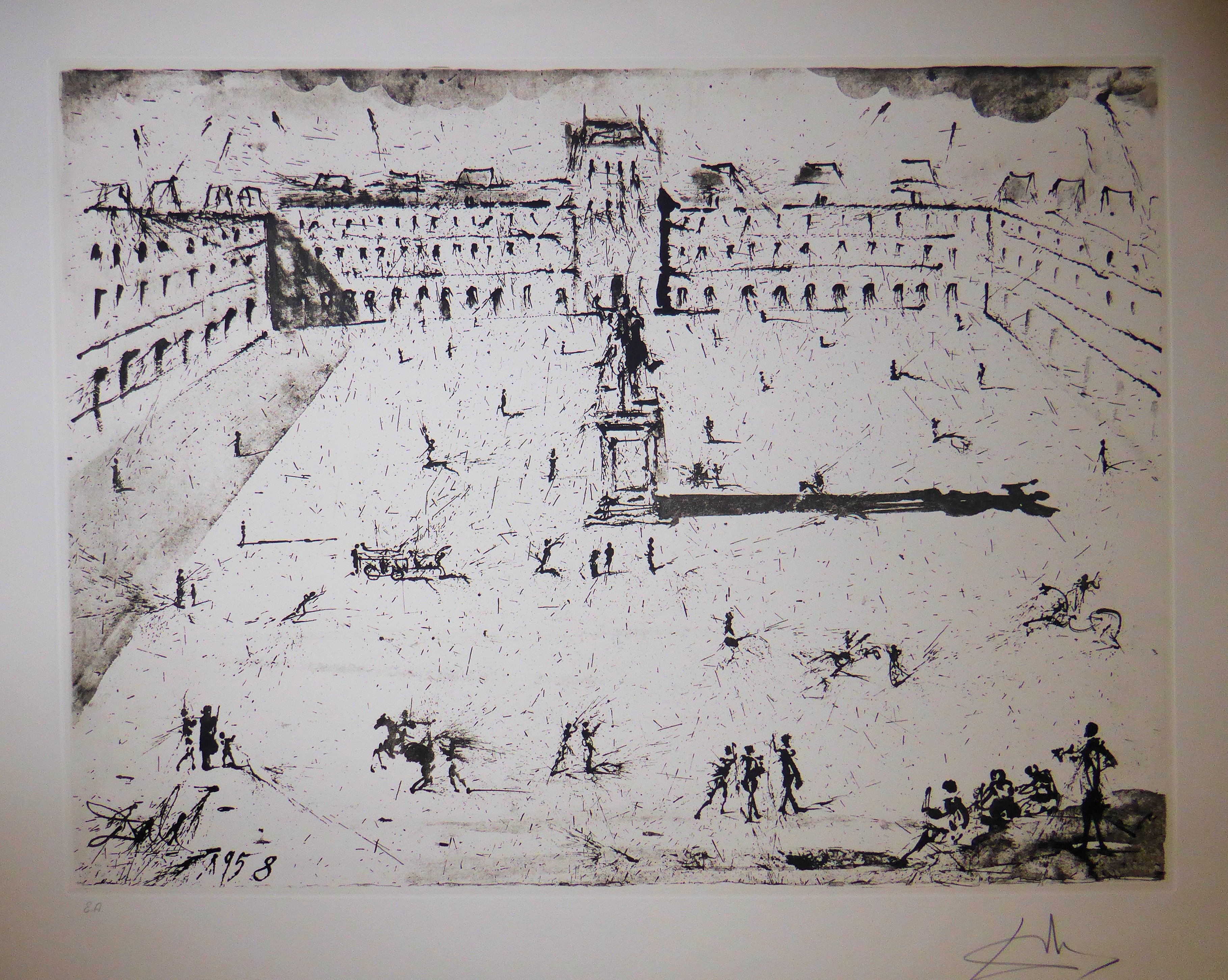 Salvador DALI (1904-1989) - "Plaza Mayor", Lithographie originale ...