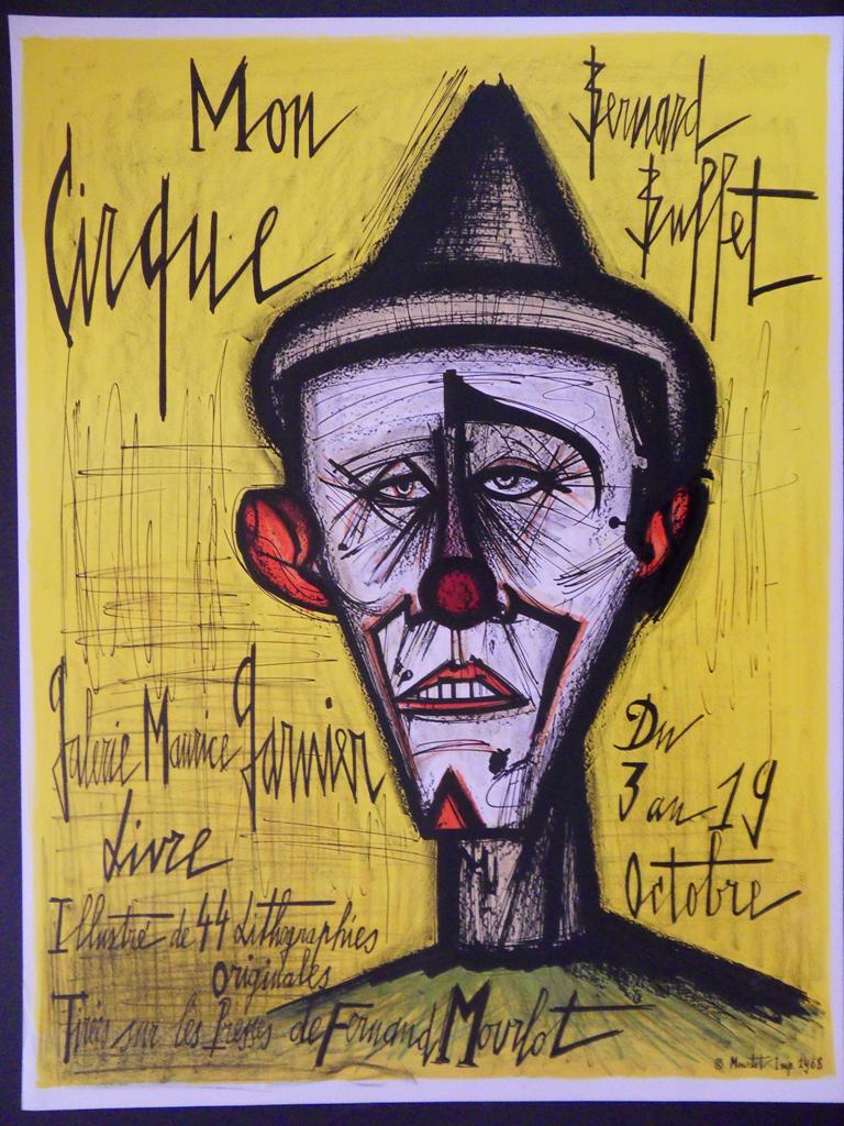Bernard BUFFET - Mon Cirque, le clown - Lithographie originale signée ...