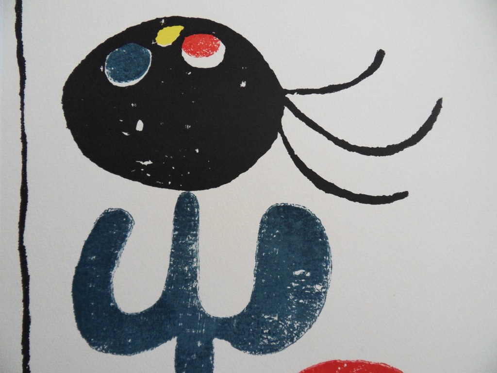 Joan MIRÓ - Petite fille au ballon rouge, Lithographie - Art Moderne ...