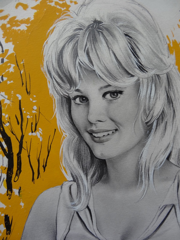 ASLAN - "Pin-up en forêt", dessin et aquarelle signé - Bandes Dessinées ...