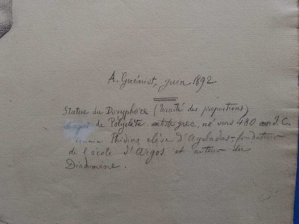 Arthur GUENIOT - Deux études d'après le Doryphore de Polyclète (1892 ...