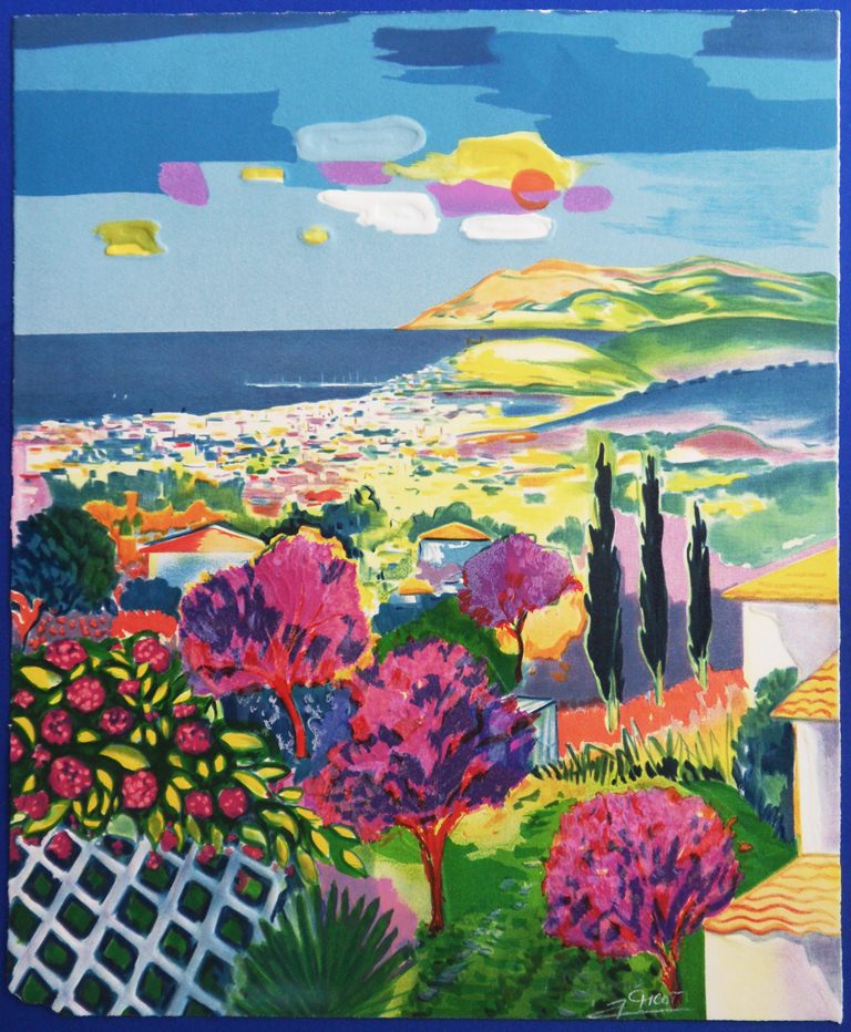 Jean-Claude PICOT - Views of the Mediterranean, 2 signed Lithographs ...