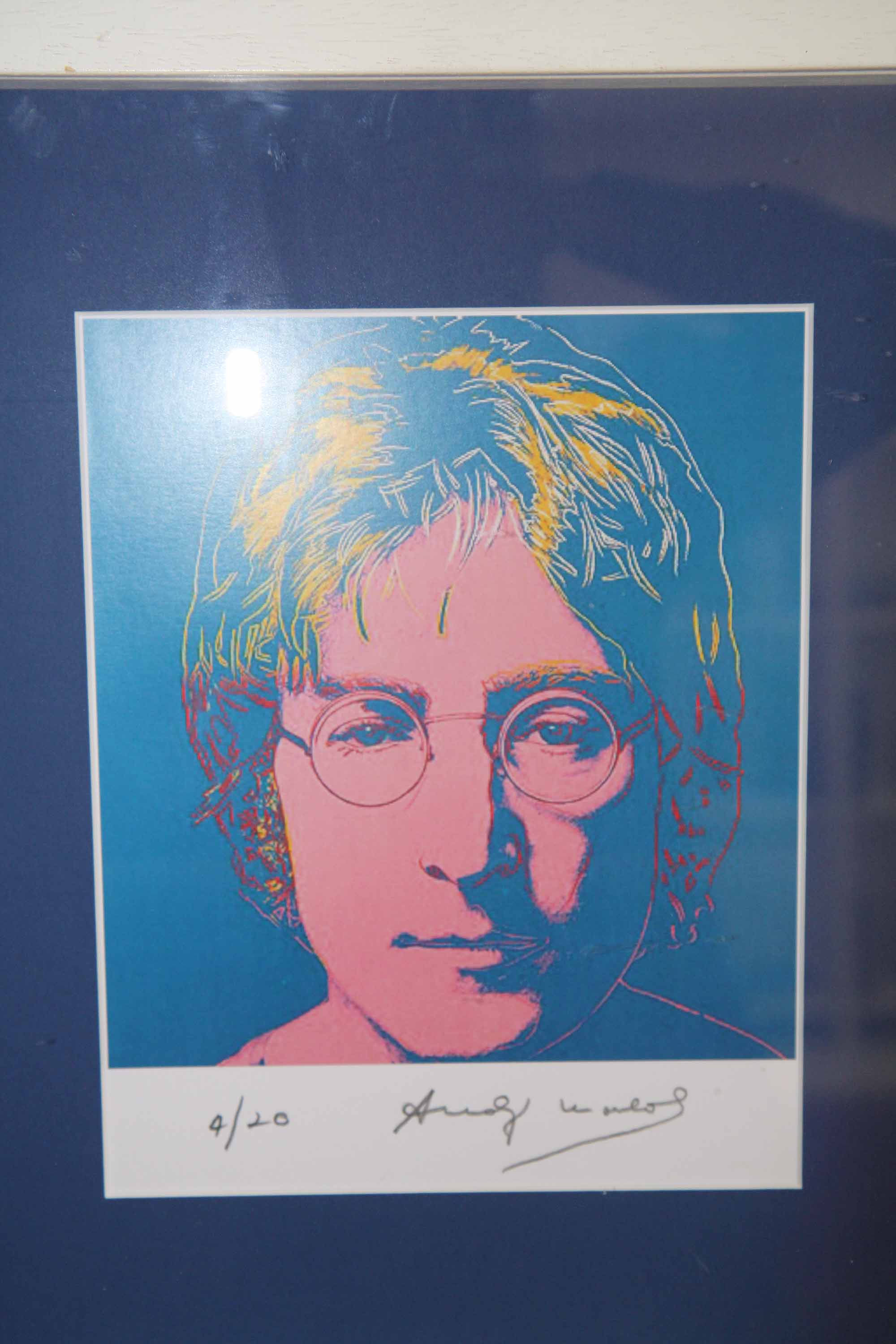 Andy WARHOL - John Lennon, Lithographie signée et numérotée + tampons + Certificat - Art ...