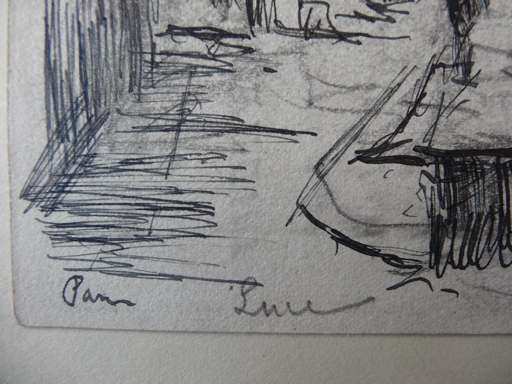 Maximilien LUCE - Vieille rue à Paris, Dessin signé - Art Moderne ...