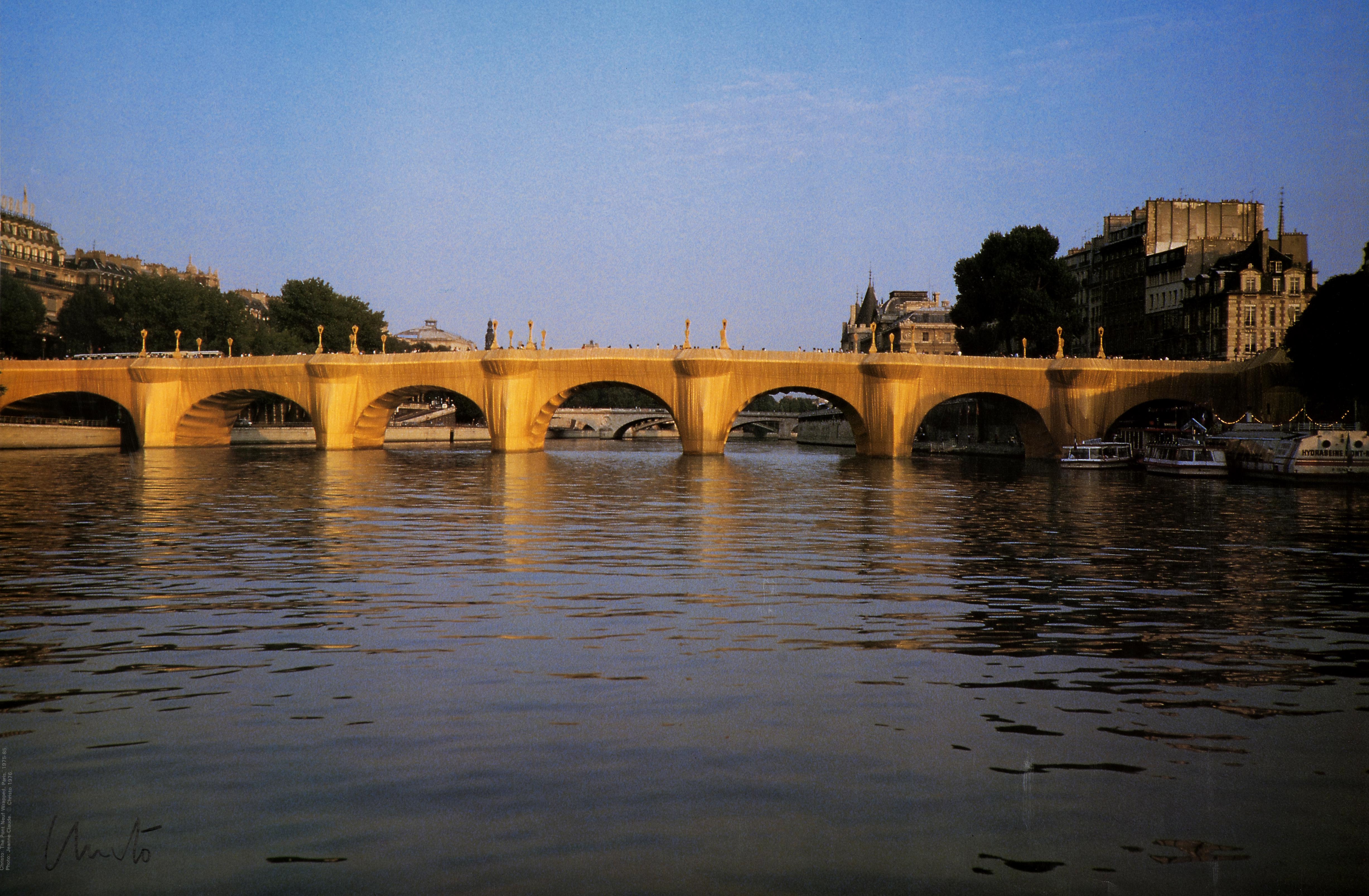 CHRISTO - Poster photographique signé, Pont Neuf, 1976 - Art ...