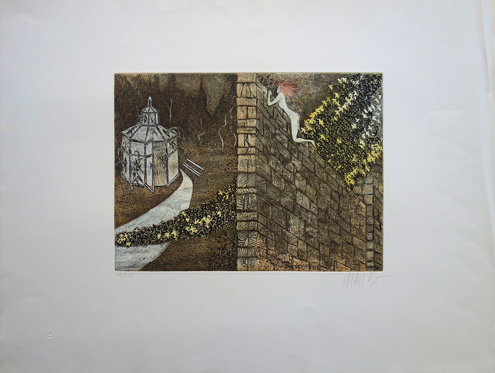 Lars BO - Beyond the Wall - Signed etching and aquatint - Post War ...
