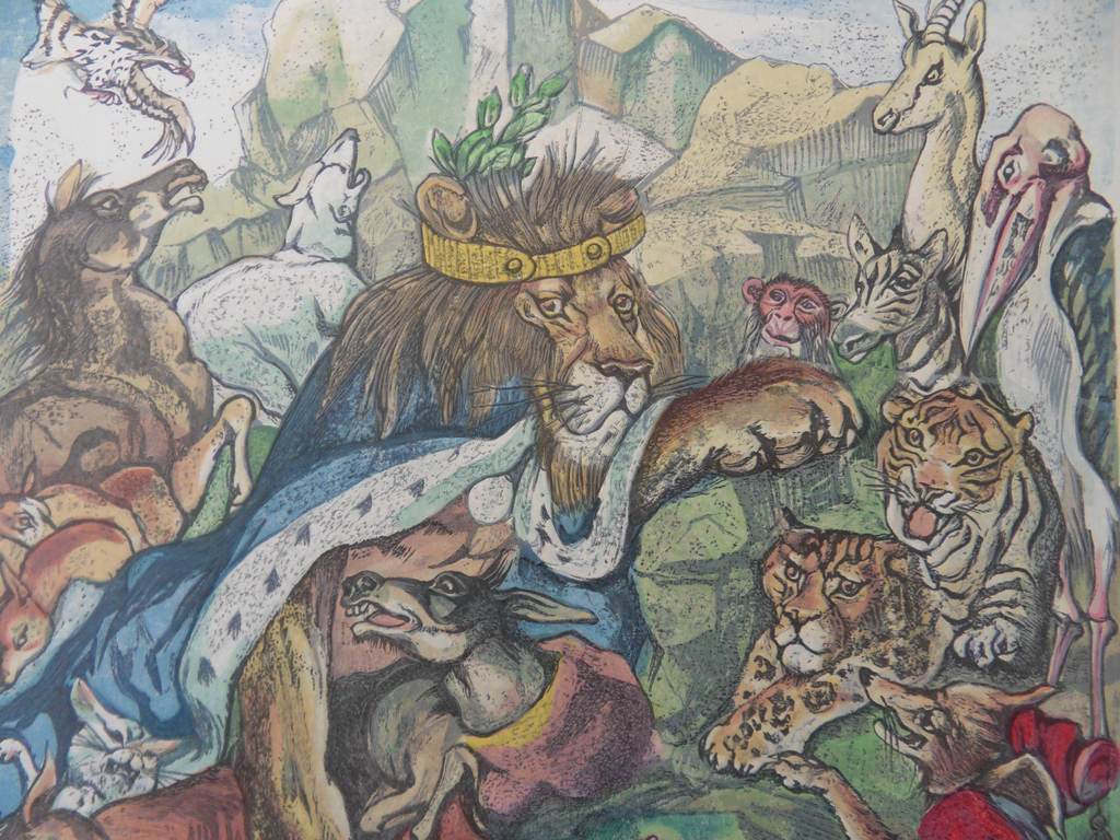 Tsuguharu FOUJITA - Les animaux malades de la peste - Lithographie ...