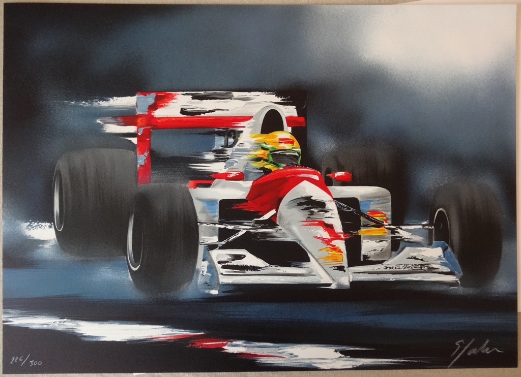 Victor SPAHN - Formule 1 : Ayrton Senna, Lithographie signée ...