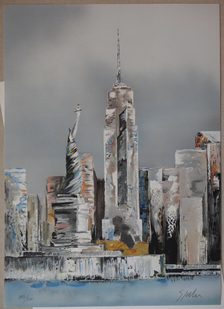 Victor SPAHN - New York : Empire State Building, Lithographie signée ...