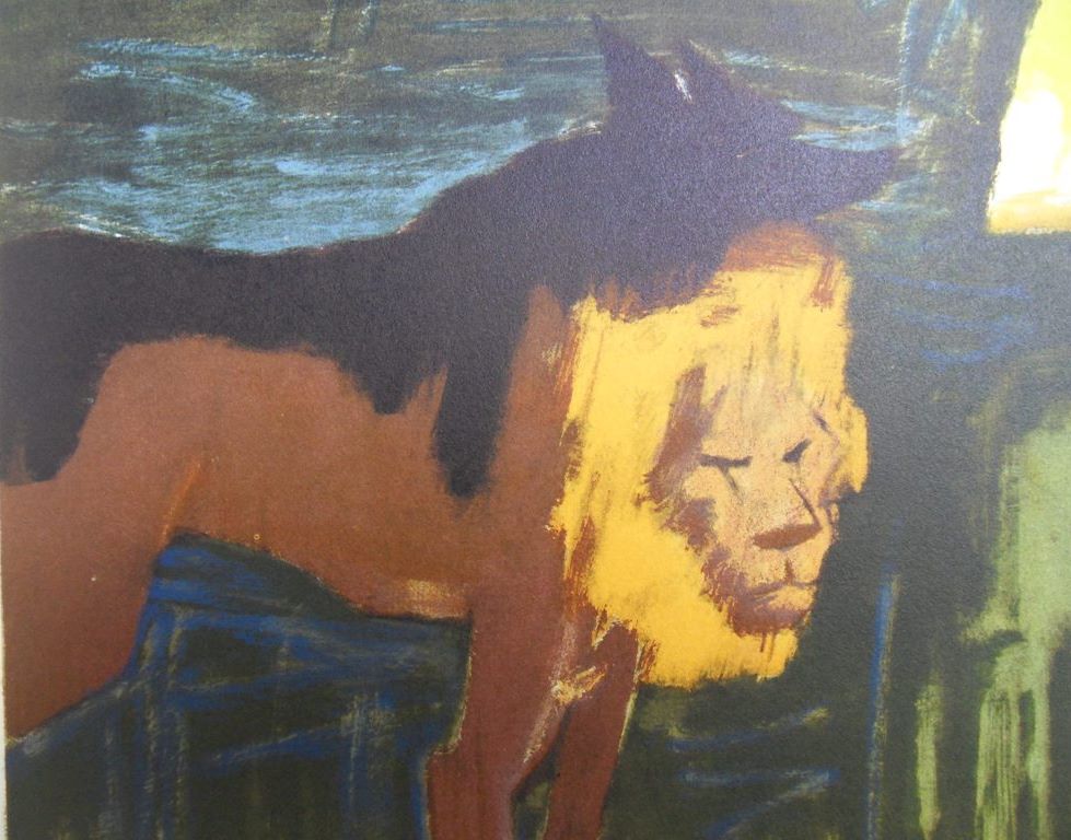 Paul COLIN - Le lion, le loup et le renard, Lithographie originale ...