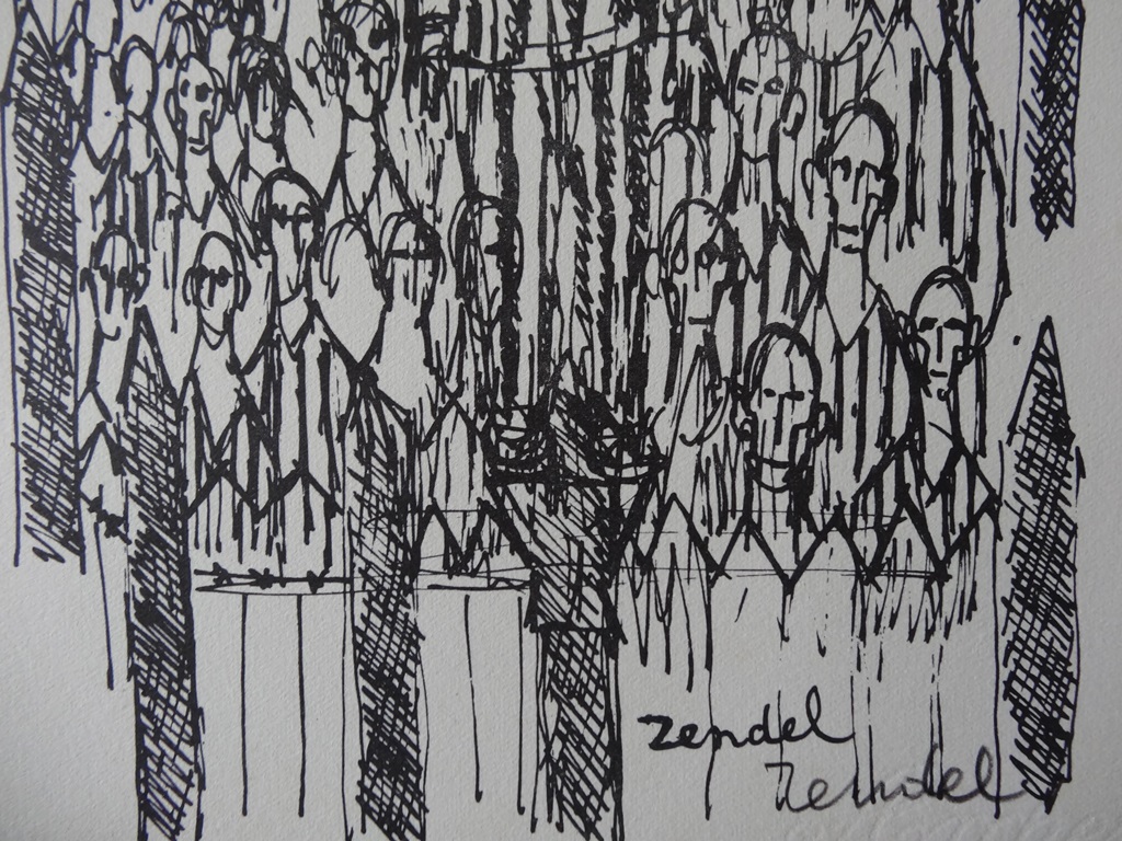 Gabriel ZENDEL - The crowd, 1963, signed helioengraving - Post War ...