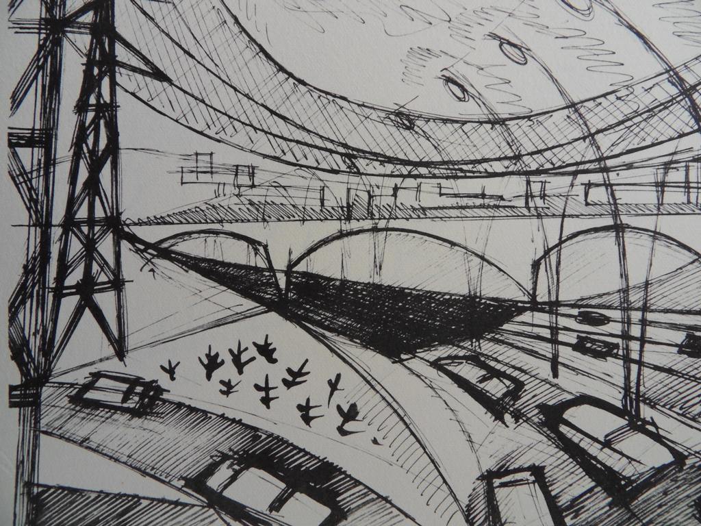 André FOUGERON - Paysage Contemporain, 1961, Héliogravure signée - Art ...