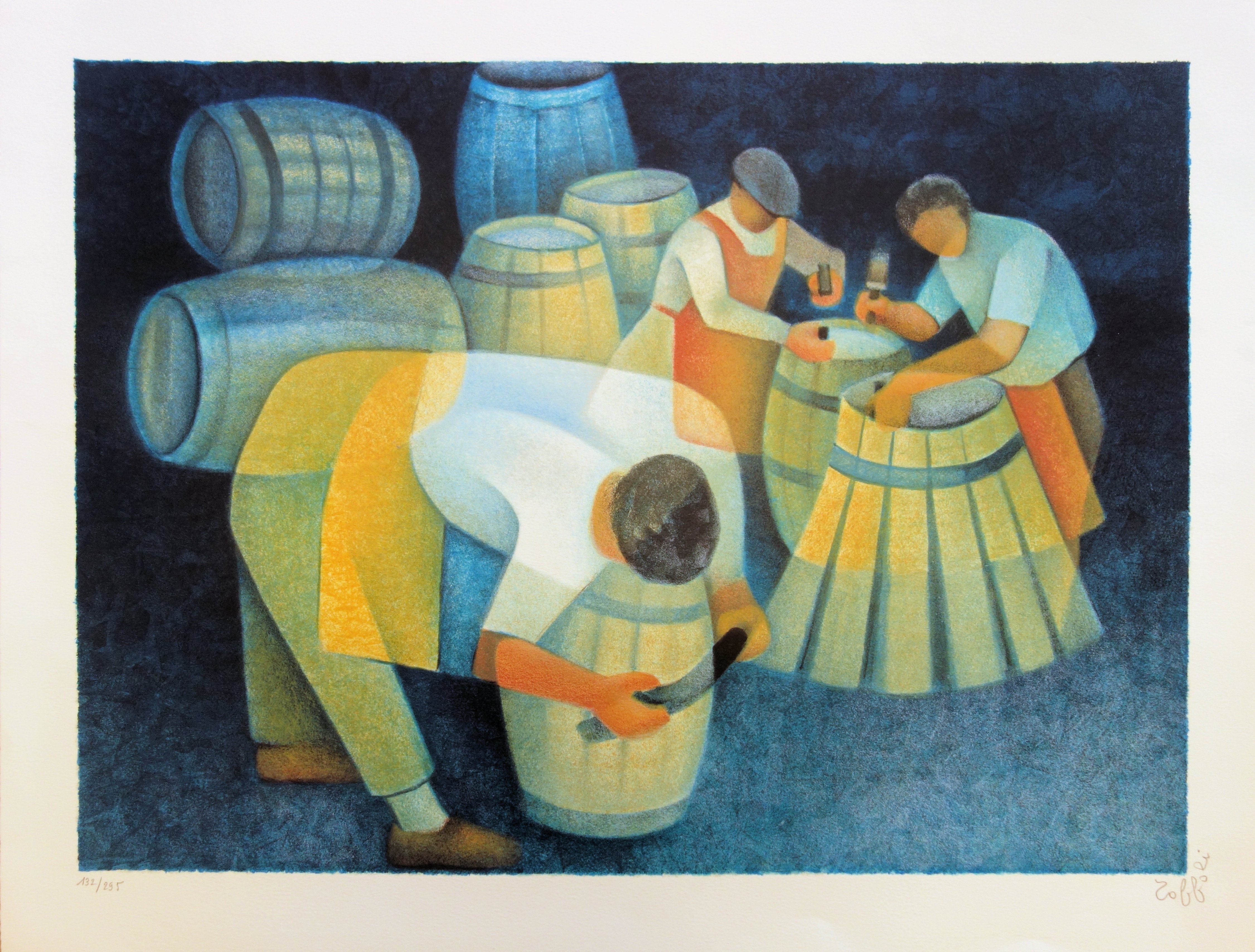 Louis TOFFOLI - Les tonneliers, Lithographie originale signée - Art ...