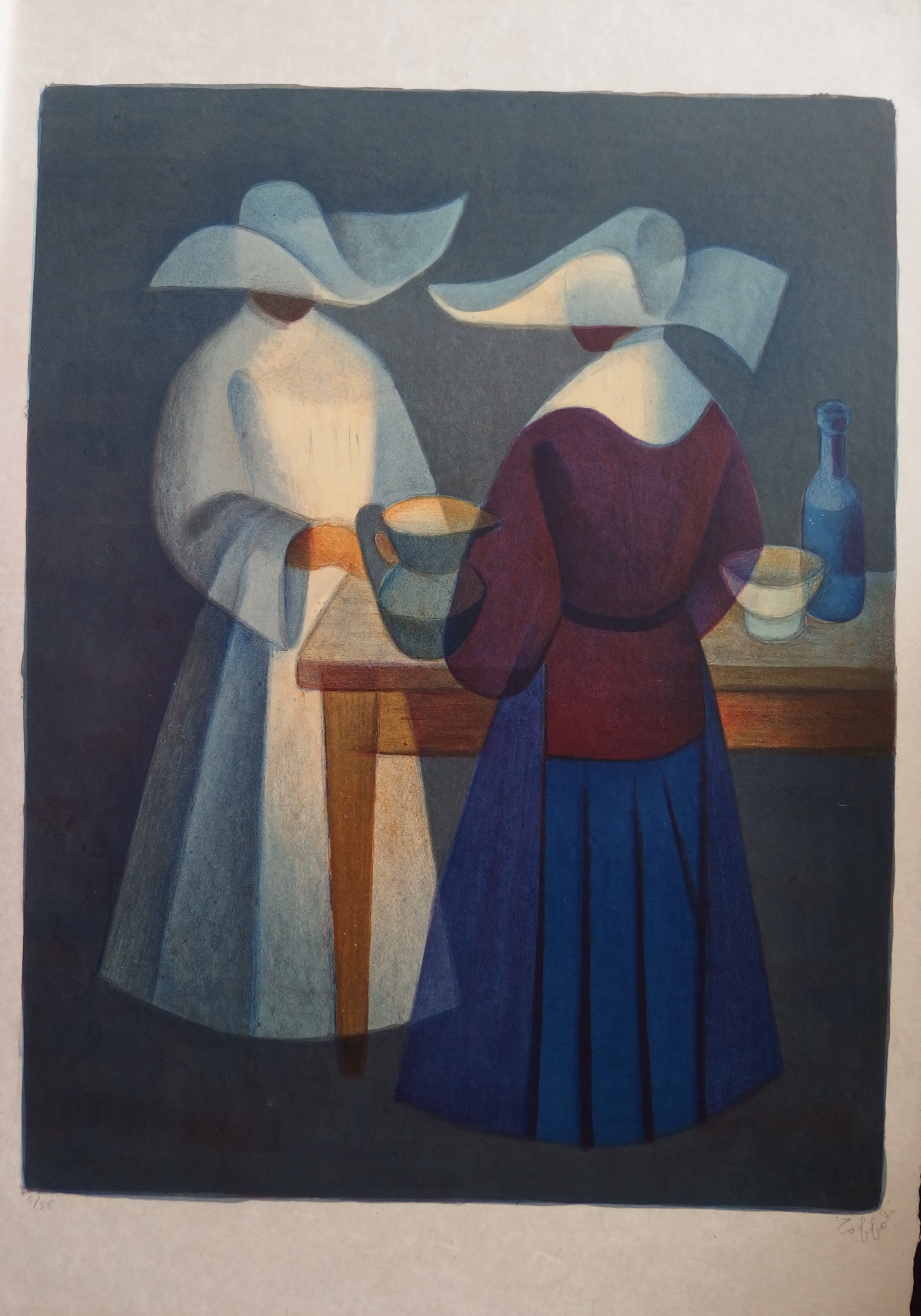 Louis TOFFOLI - Religious of Saint Vincent de Paul, original signed ...