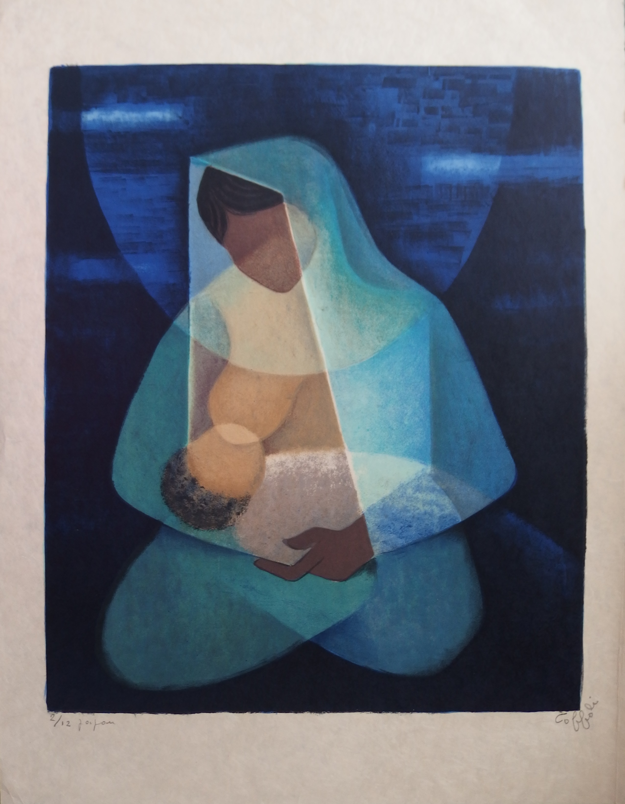 Louis TOFFOLI - Symphonie en bleu, Lithographie originale signée - Post ...