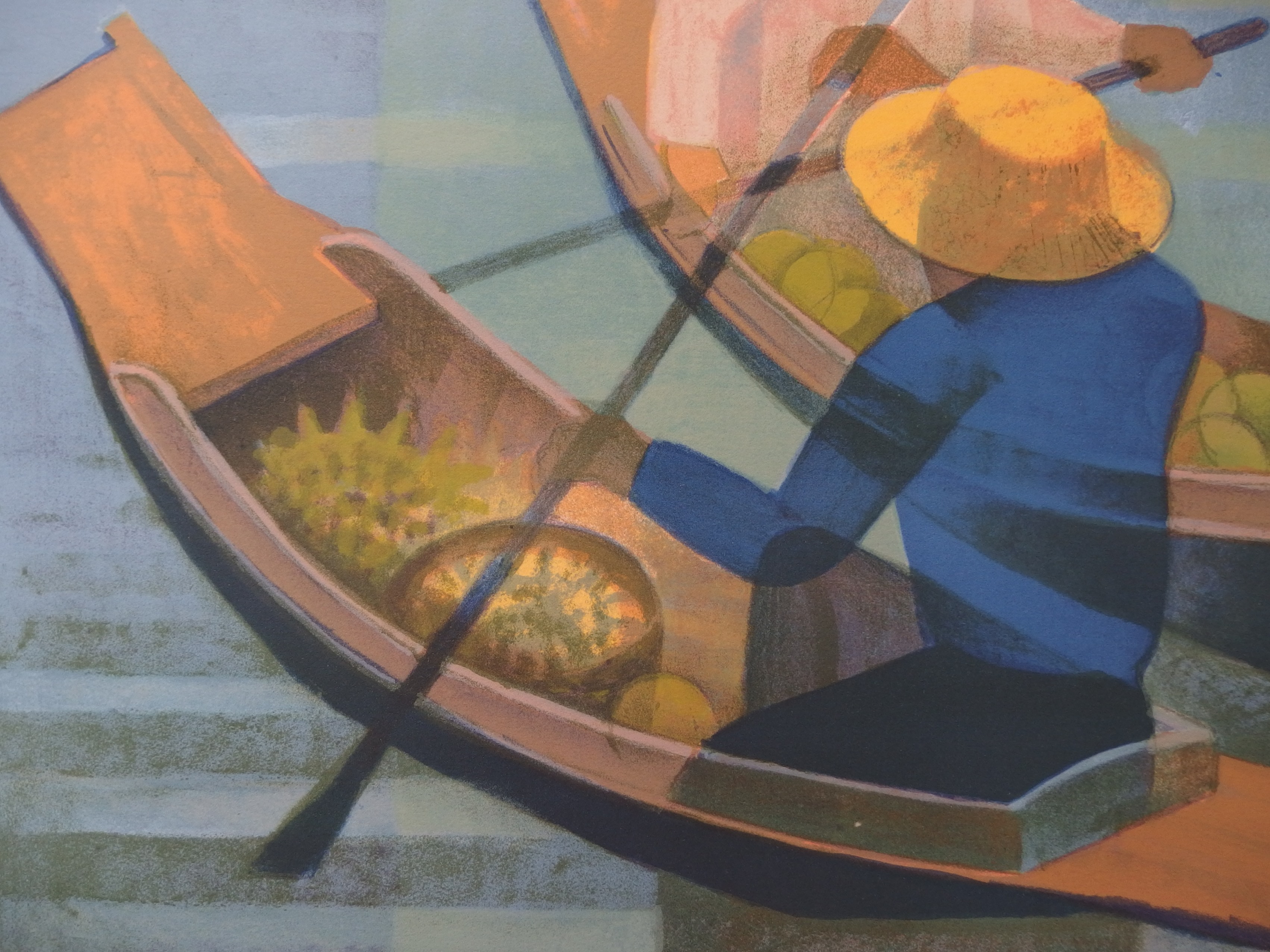 Louis TOFFOLI - Le marché flottant, Lithographie originale signée - Art ...