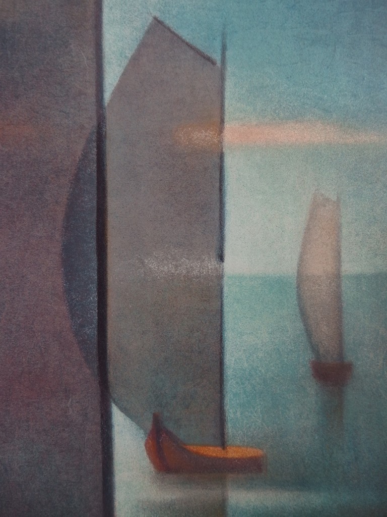 Louis TOFFOLI - Voiles au matin, Lithographie originale signée - Art ...