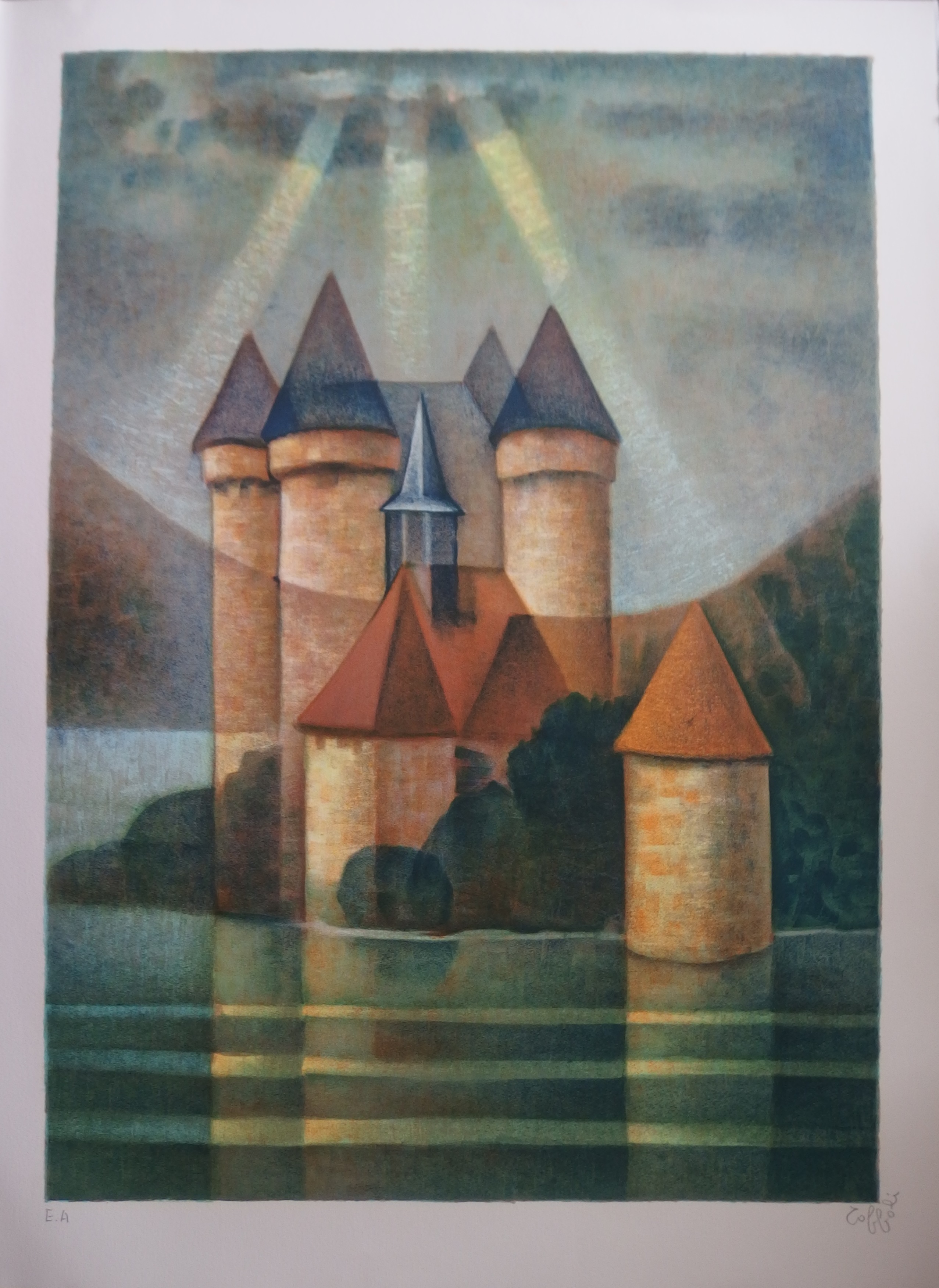 Louis TOFFOLI - Le château de Val, Lithographie originale signée - Post ...