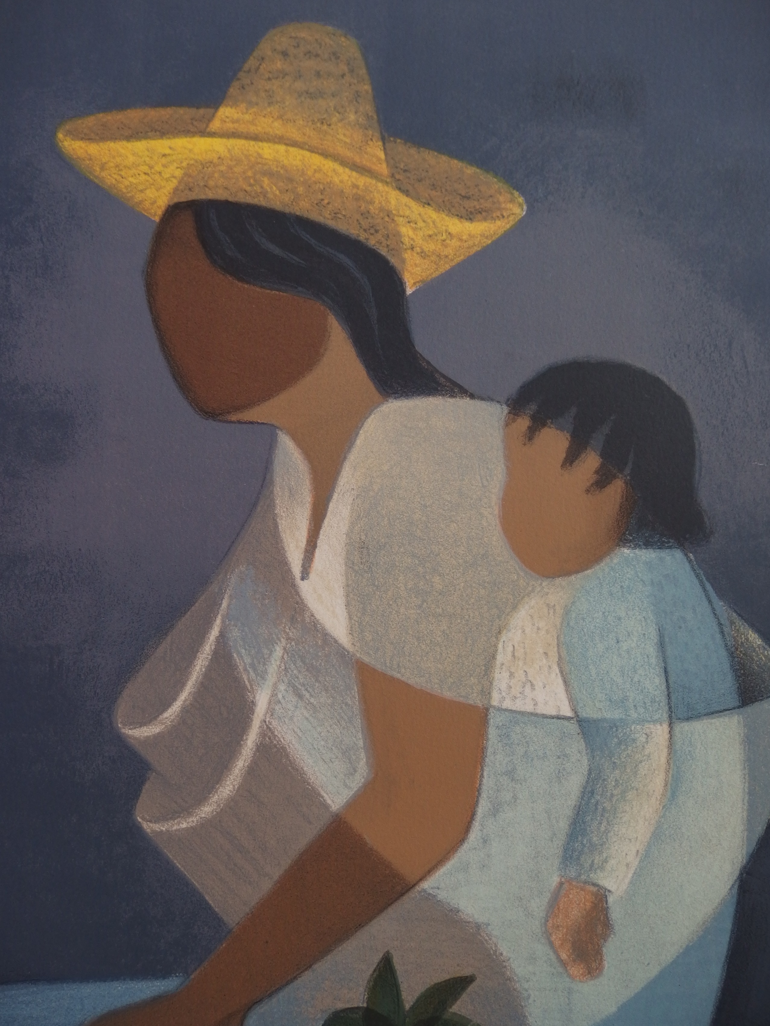 Louis TOFFOLI - Maternité à l'ananas, Lithographie originale signée ...