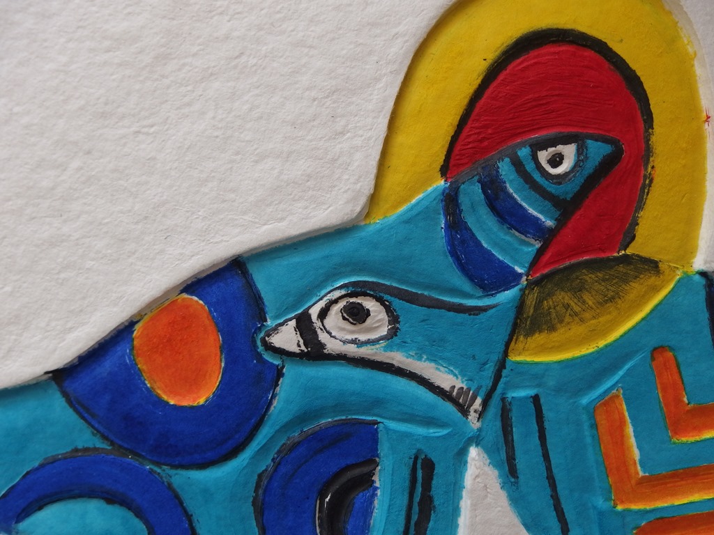 Guillaume CORNEILLE (1922-2010) "Two birds in the sun" , 2001 Original ...