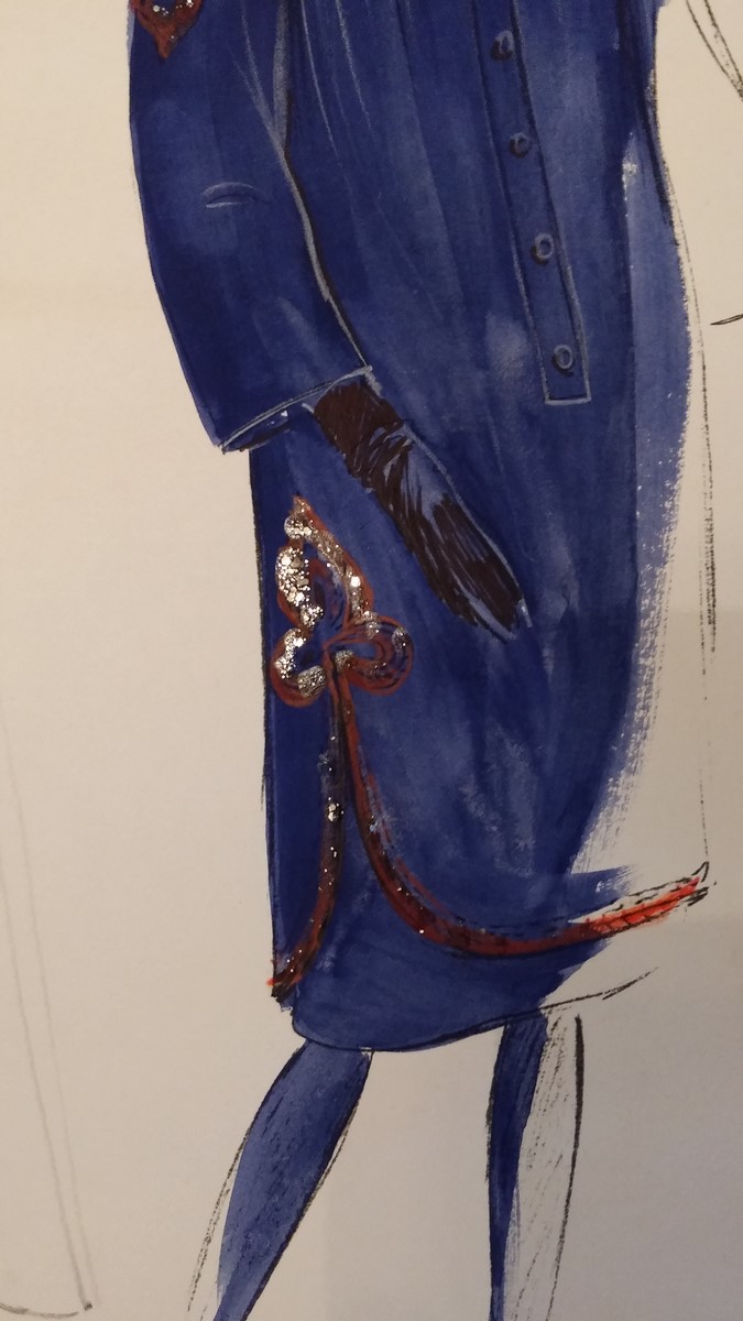 Pierre BALMAIN (1914-1982) - Magnificent original haute couture fashion ...