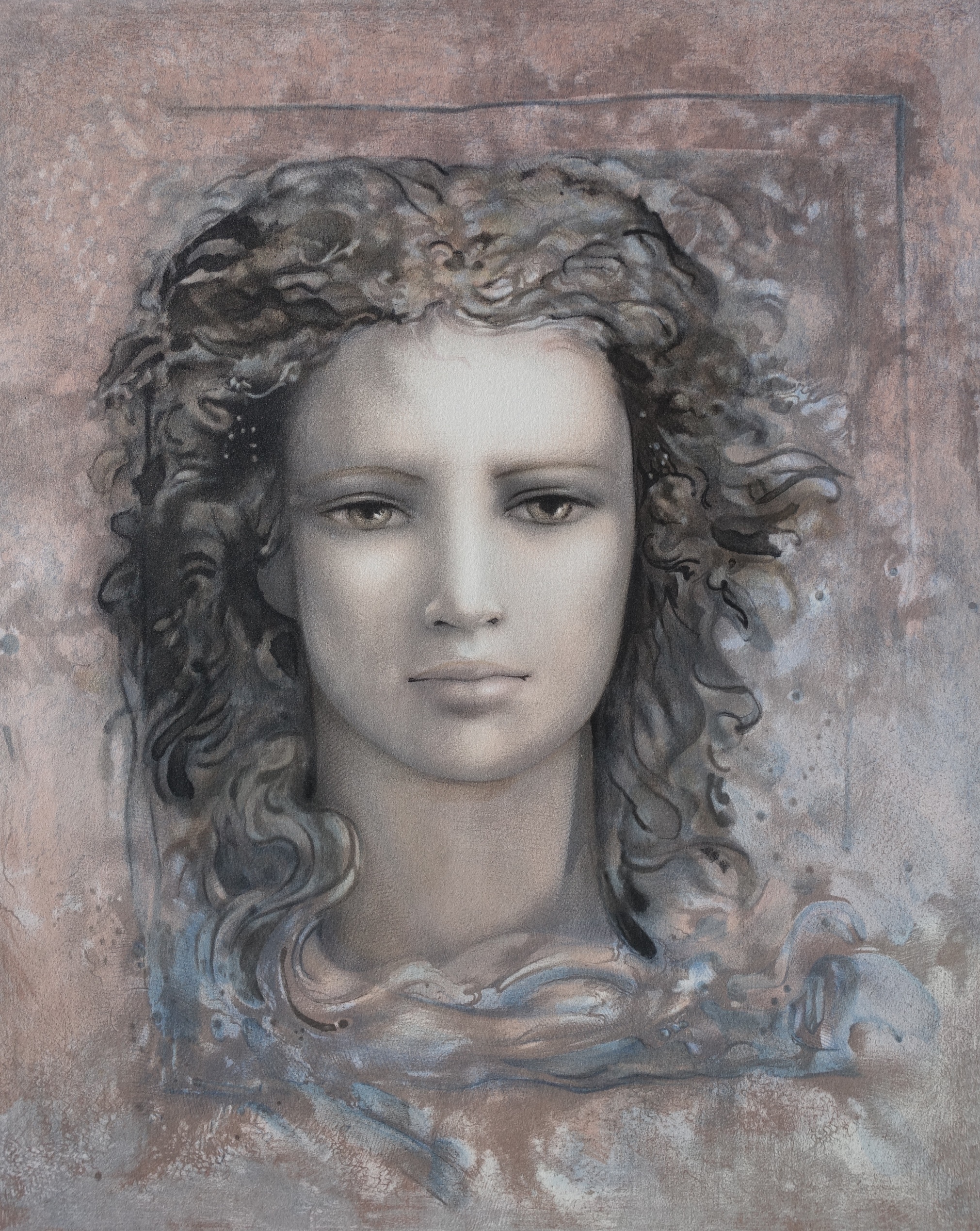 Jean-Paul CLEREN - Visage Imaginaire - Lithographie signée au crayon ...