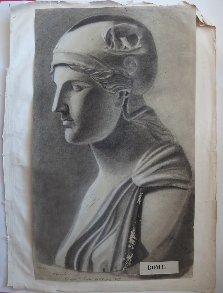 Charles Roussel - Rome, dessin - Art Moderne - Plazzart