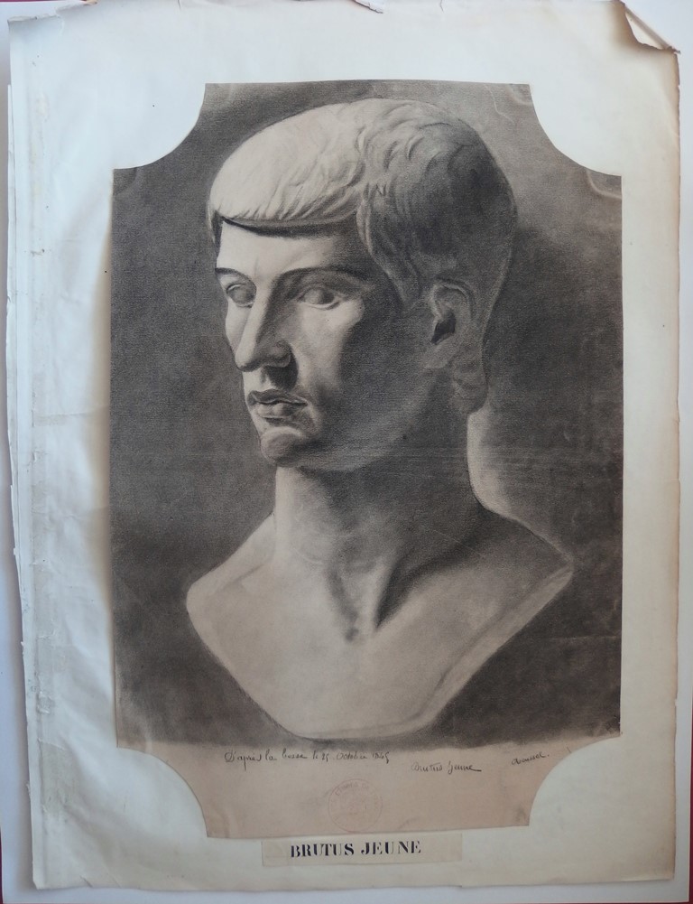 Charles Roussel - Brutus Jeune , dessin - Post War & Modern Art - Plazzart