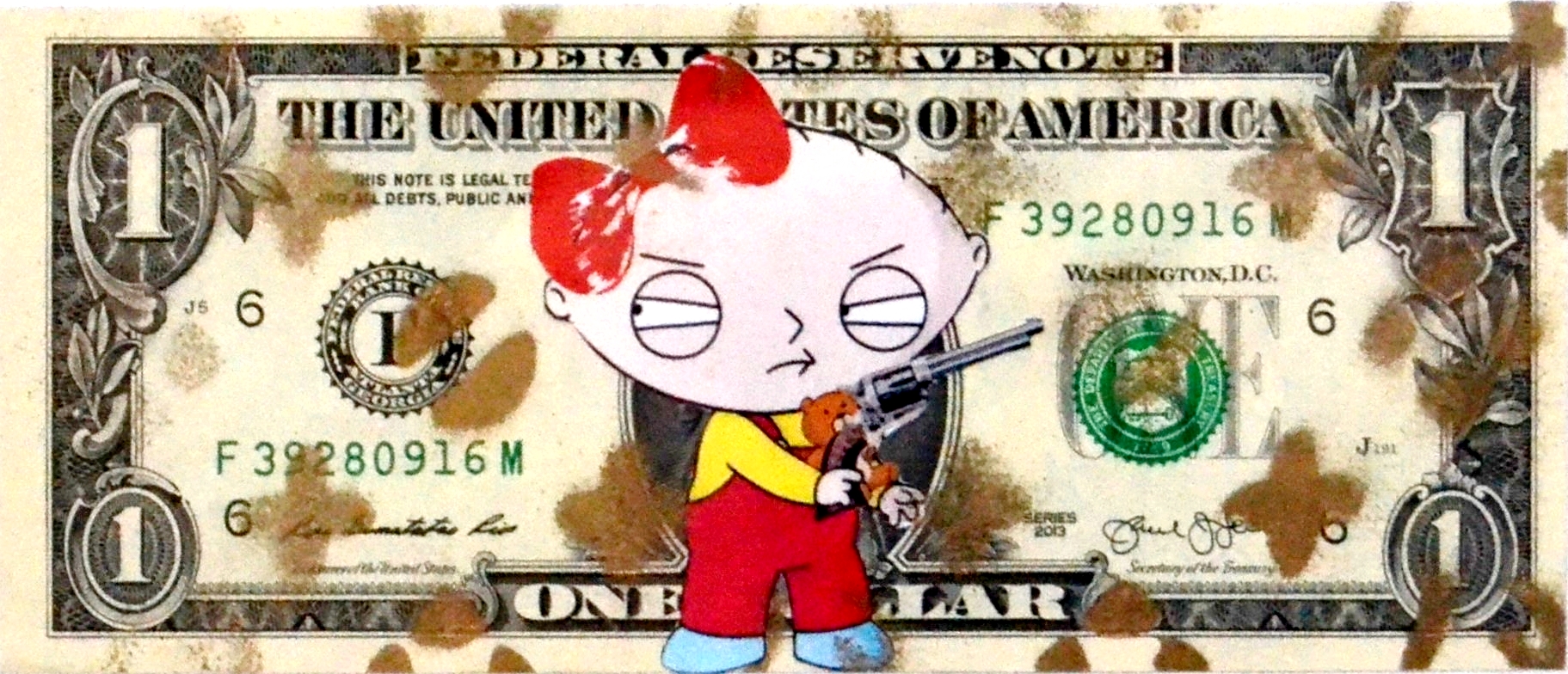 Death NYC - Stewie, 2013 - Collage - Street Art - Plazzart