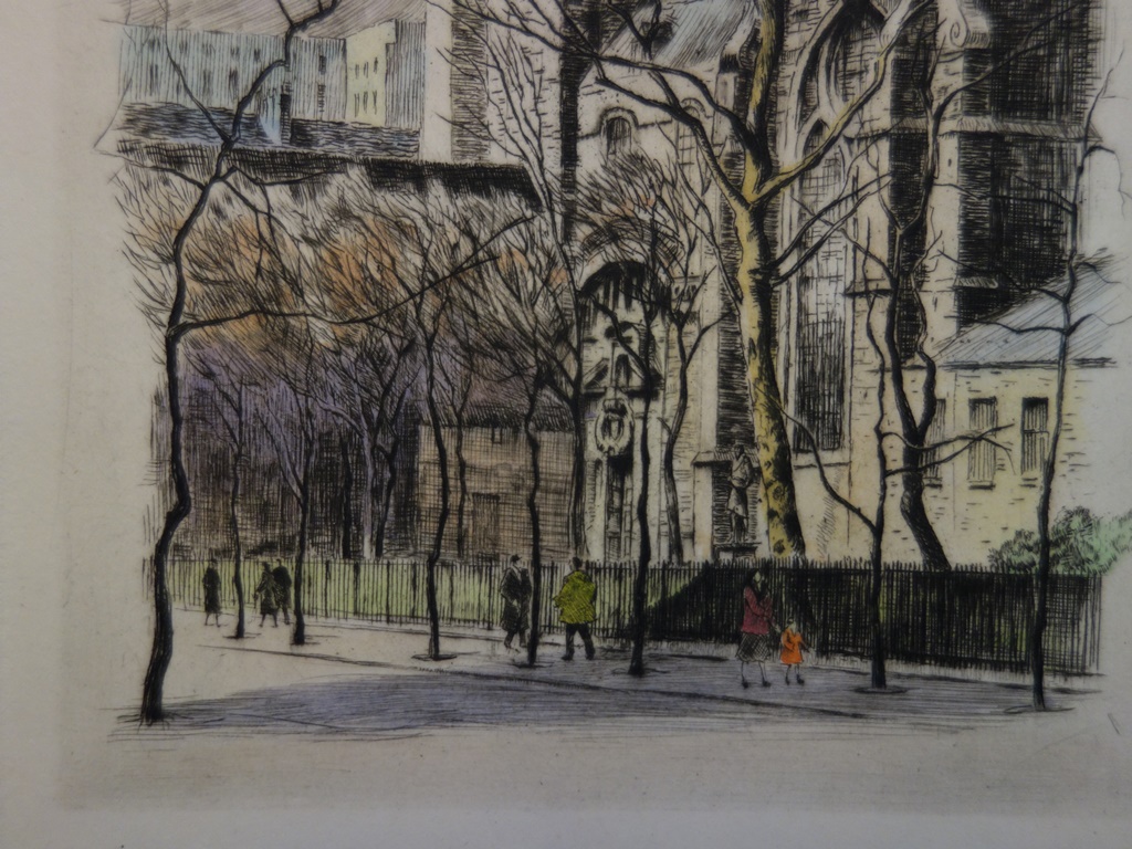 Charles SAMSON : Paris, Saint Germain des Prés - Deux gravures - Signée ...