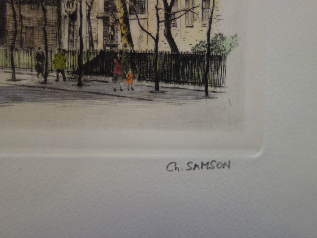 Charles SAMSON : Paris, Saint Germain des Prés - Deux gravures - Signée ...