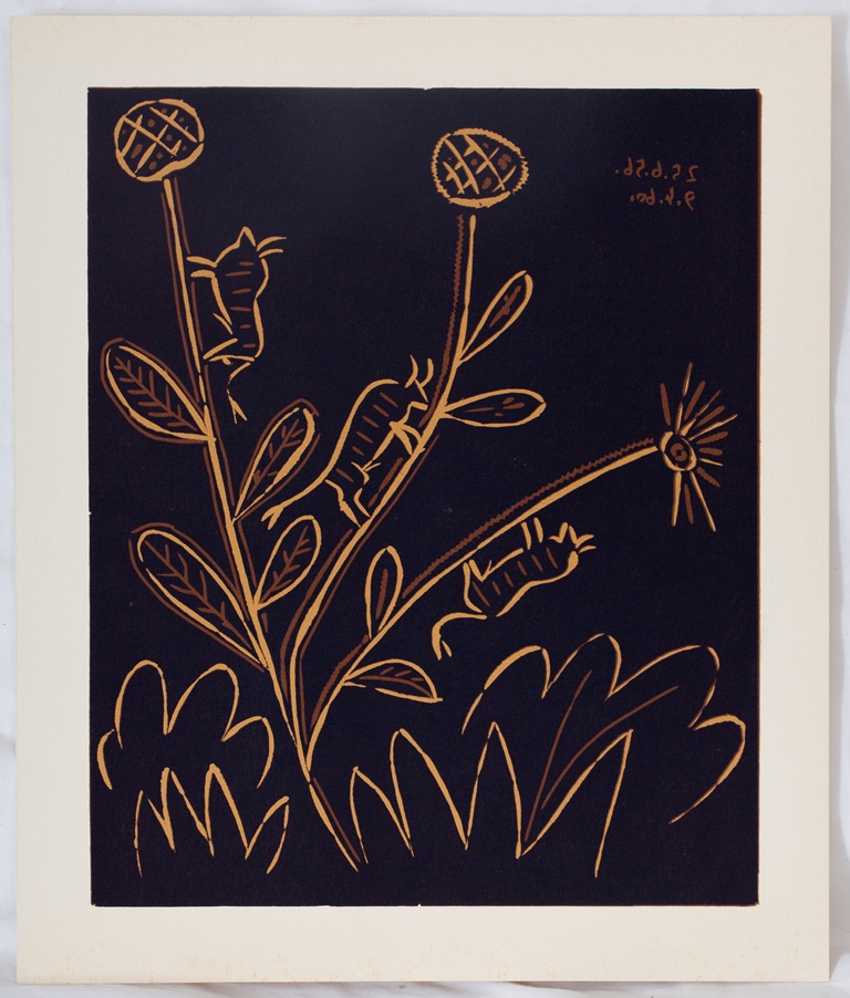 Pablo PICASSO (after) (1881-1973) - Plant with toritos, linocut - Post ...