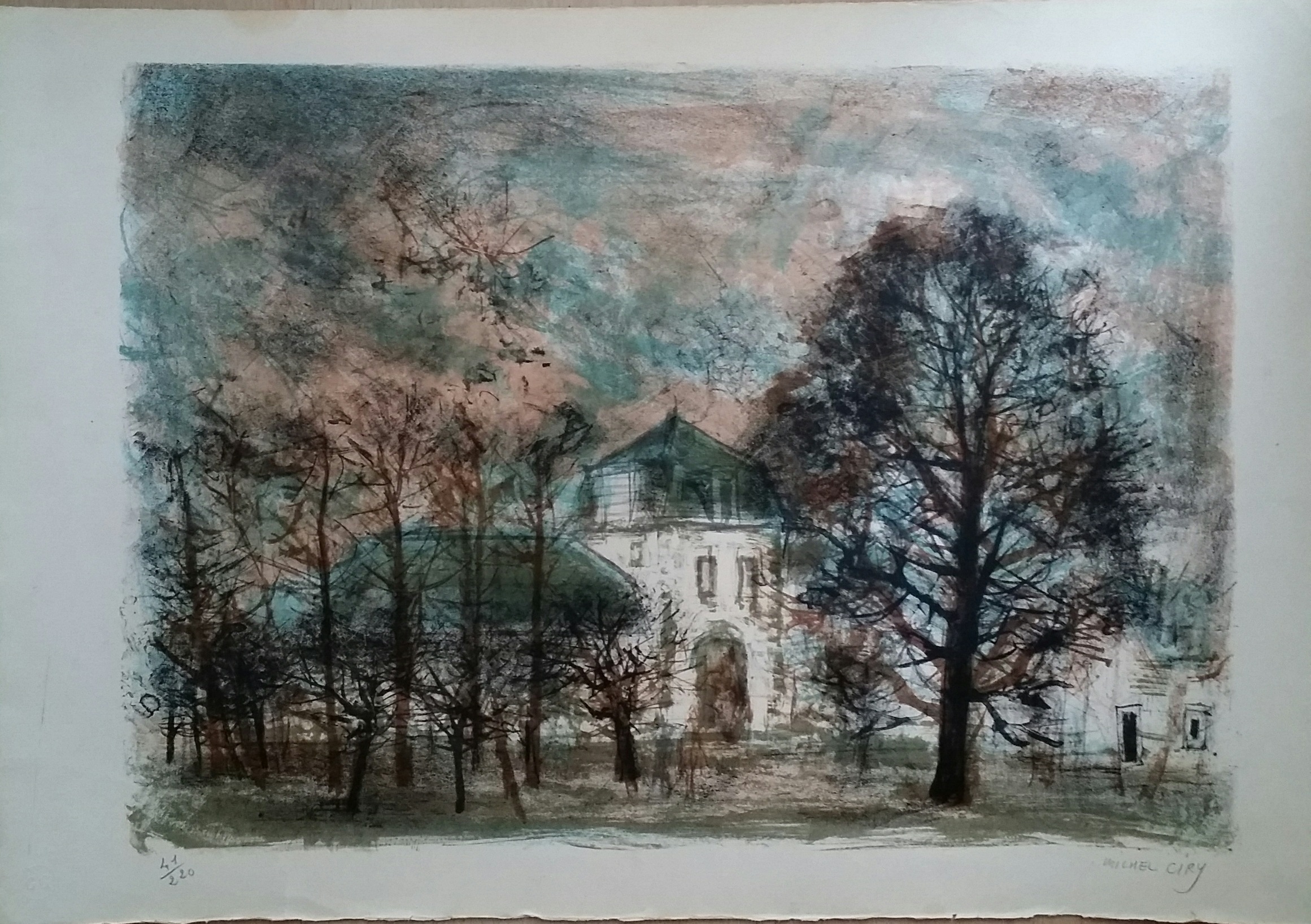 Michel CIRY - Paysage, 1955 - Lithographie originale signée au crayon ...