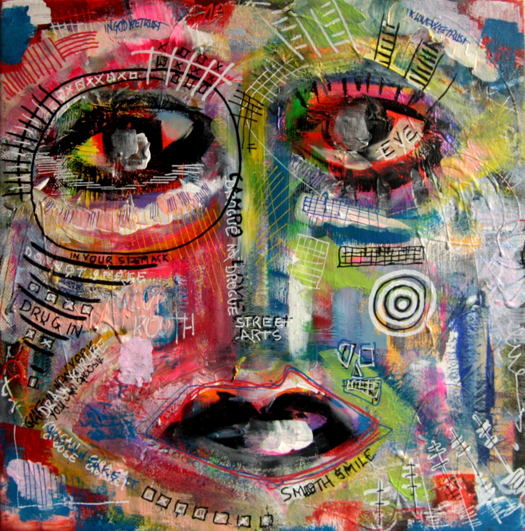 CARYE do not cry acrylique sur toile - Street Art - Plazzart