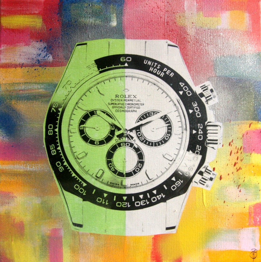 PyB ROLEX daytona STREET acrylique technique mixte - Street Art und ...