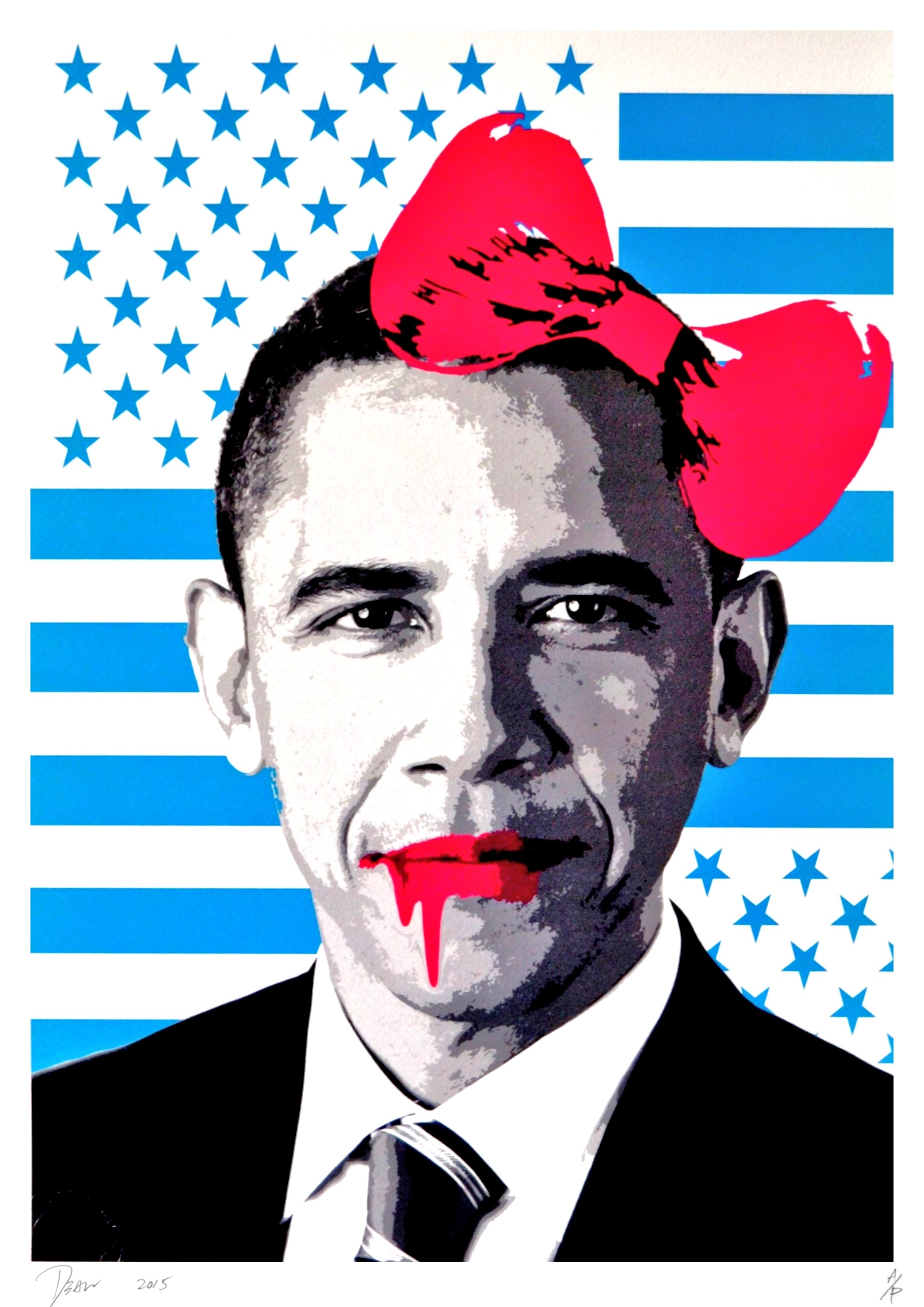 Death NYC - Obama Blue, 2015 - Sérigraphie signée au crayon - Street ...