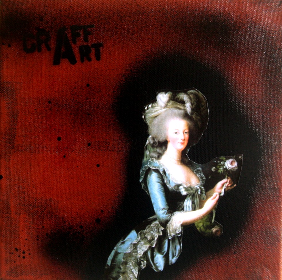 SPACO MARIE ANTOINETTE GRAFF Original painting mixed techniques ...