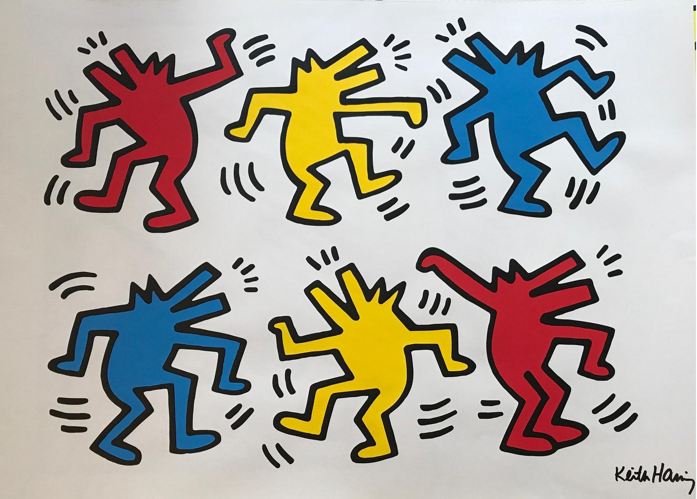 Keith HARING "Dancing Dogs", Serigraphie - Street Art - Plazzart