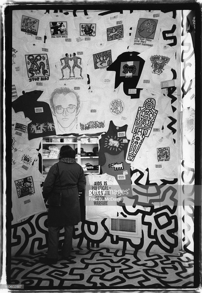 Andy WARHOL - Keith Haring, circa 1986 - Siebdruck - Zeitgenössische Kunst - Plazzart