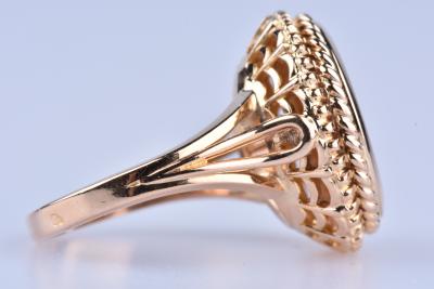 Bague AUGIS en Or Jaune (750/1000) 3 Rubis à 0,03 ct et 1 diamant à 0 ...