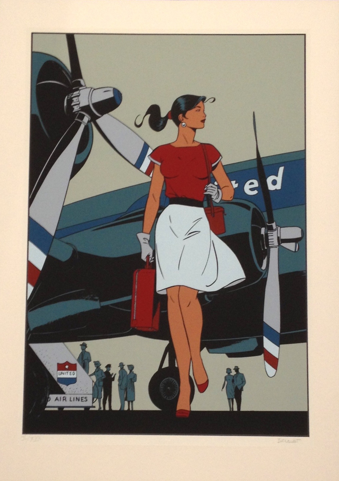 Philippe BERTHET - Pin-up I - Signed screenprint - Comics - Plazzart