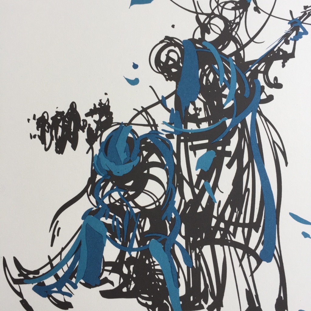 Raymond Moretti - "Brel, Jeff" Lithograph - Contemporary Art - Plazzart