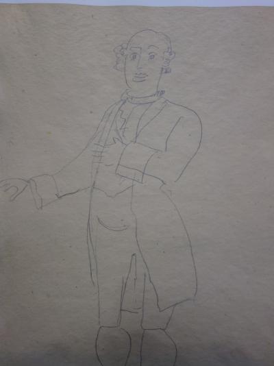 André DERAIN -Homme galant, Dessin original signé - Art Moderne - Plazzart